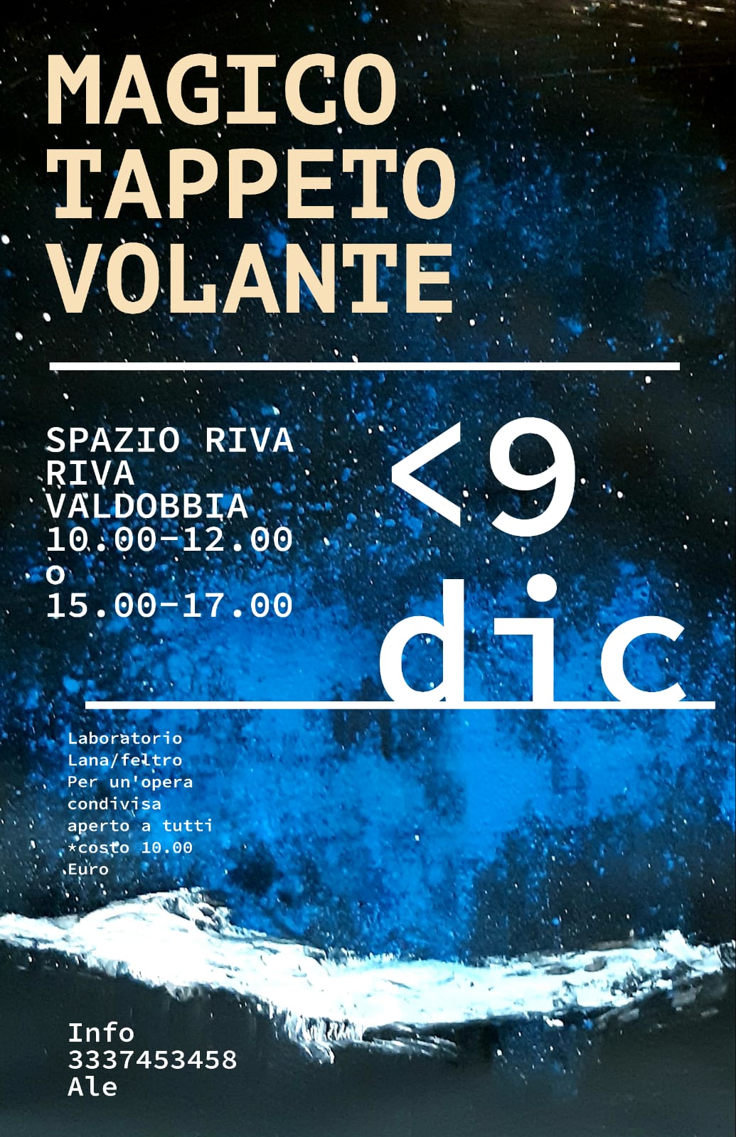MAGICO TAPPETO VOLANTE- laboratorio feltro e lana - Alagna